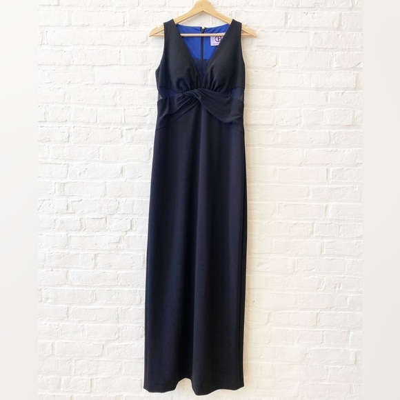 JS Collections | Dresses | Js Collections Mesh Inset Cutouts Gown Black ...